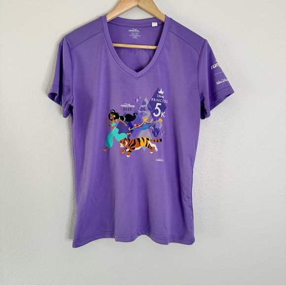 Disney | Tops | Run Disney Purple Princess 5k Tee V Neck L | Poshmark